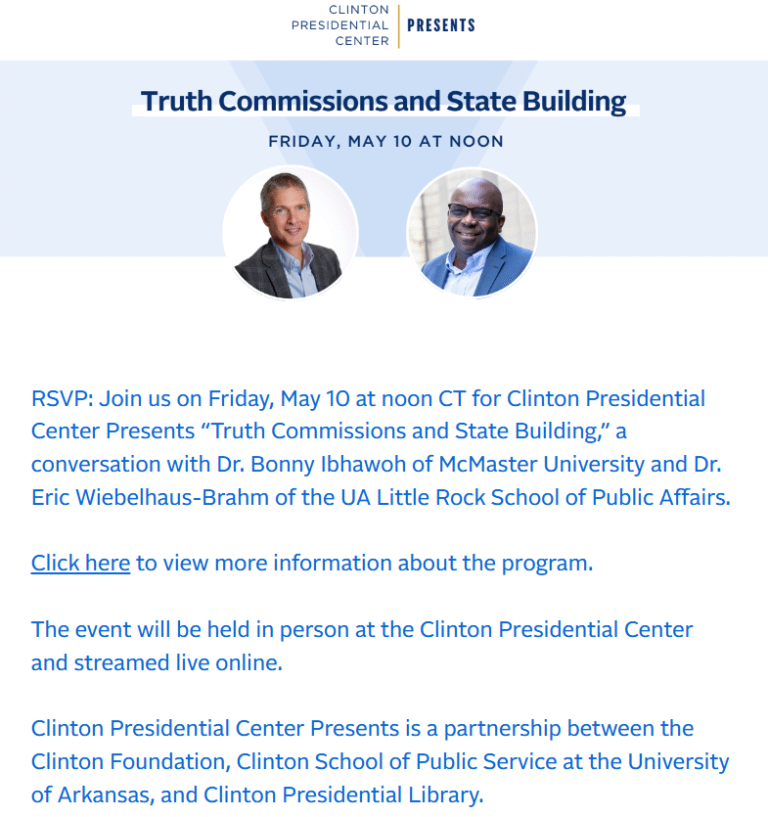 Truth Commissions – Confronting Atrocity through Truth Commissions